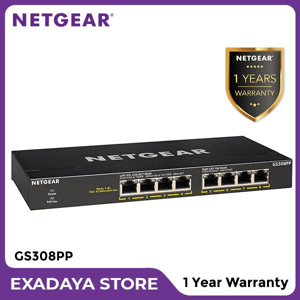 Promo Netgear GS308PP 8 Port Gigabit Ethernet SOHO PoE+ Unmanaged ...