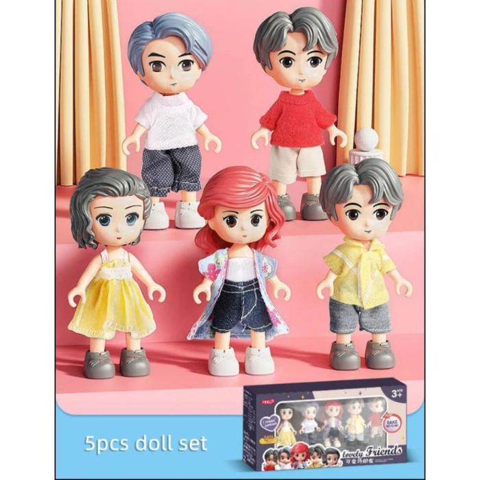 Jual boneka feelo doll house, boneka lego feelo, boneka feelo set 5 pcs ...