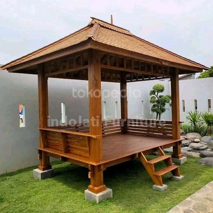 Jual saung gazebo kayu jati minimalis ukuran 2x3 - Kab. Jepara ...