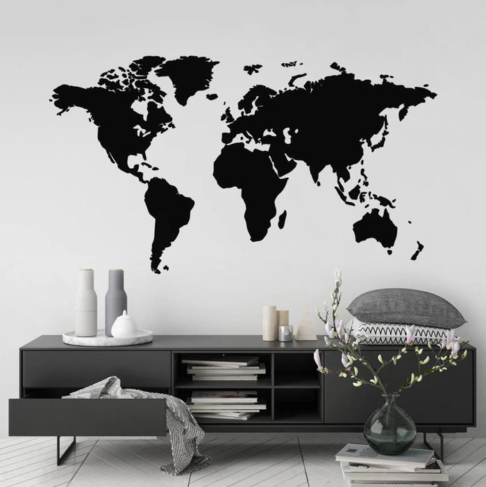 Jual Peta Dunia Wall Sticker Akrilik Timbul | Dekorasi Dinding World ...