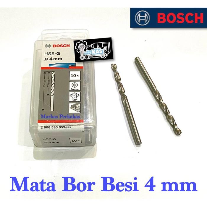 Jual Mata bor Besi Bosch Asli 4mm HSS G / Metal Drill Bits - Jakarta ...