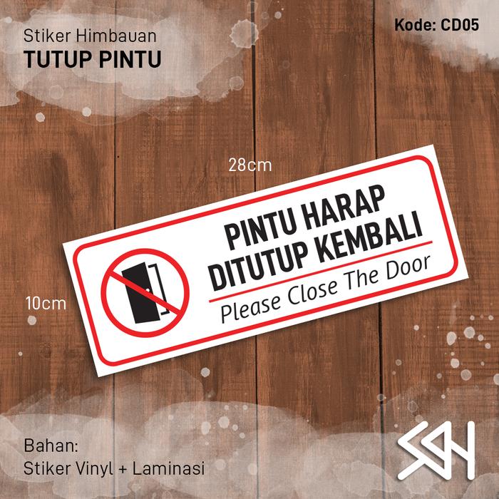 Jual Sticker Stiker | Tutup Pintu Ruangan AC | Geser | Bahan Vinyl ...