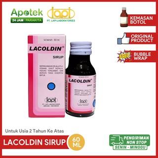Jual Lacoldin Tablet/ Sirup 60 ML Obat Batuk Kering/ Radang Tenggorokan ...