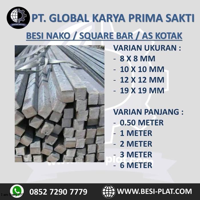 Jual Besi Nako / Square Bar / As Kotak 8 x 8 x 6 Meter - Kota Tangerang ...