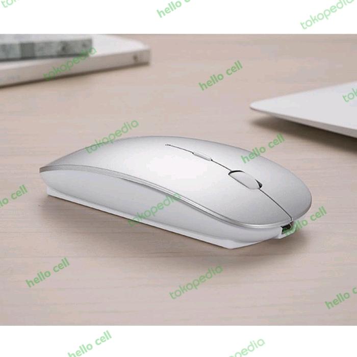 Jual Mouse Wireless Bluetooth Silent Super Slim Tanpa Dongle - Abu-abu ...