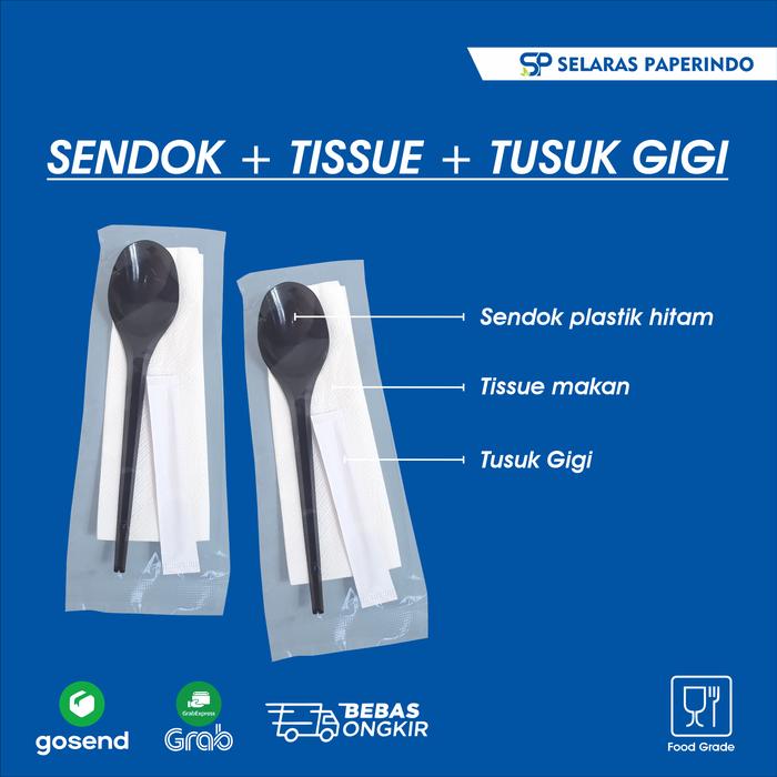 Jual sendok tissue tusuk gigi sendok set sendok catering set sendok ...