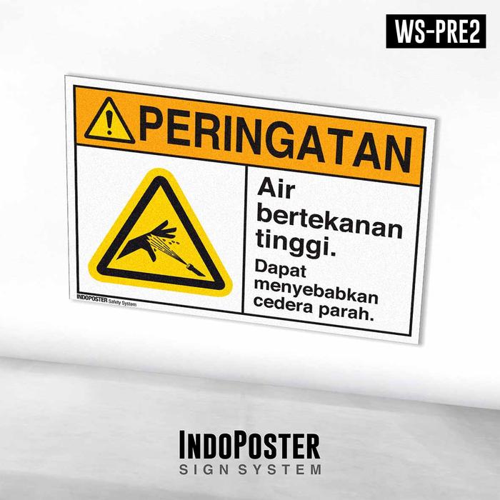 Jual Stiker safety sign rambu K3 ANSI bahaya udara bertekanan tinggi ...