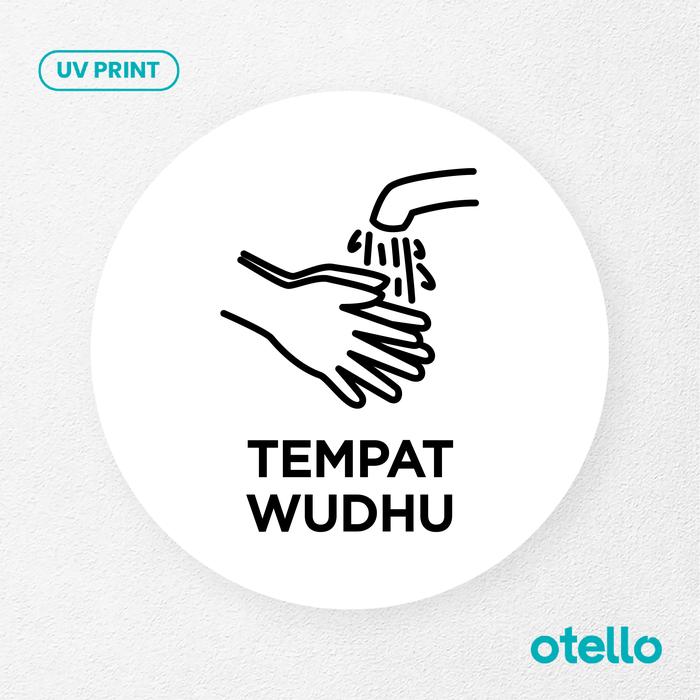 Jual Tempat Wudhu Acrylic Sign Board Akrilik Papan Label Sticker Tempel ...
