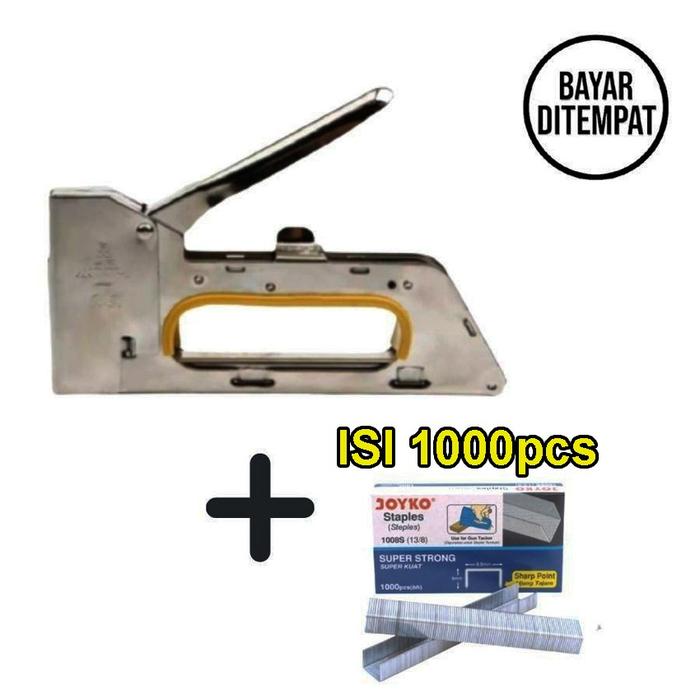 Jual Staples Tembak Jok Kulit Motor Gun Tacker + Isi atau Refil 13/8 ...