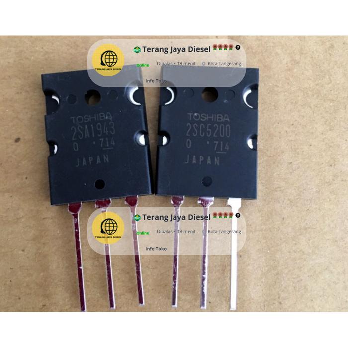 Jual Transistor Toshiba 5200 Original 1943 / TR 2SC5200 / 2SA1943 ORI 1Set - Kota Tangerang ...