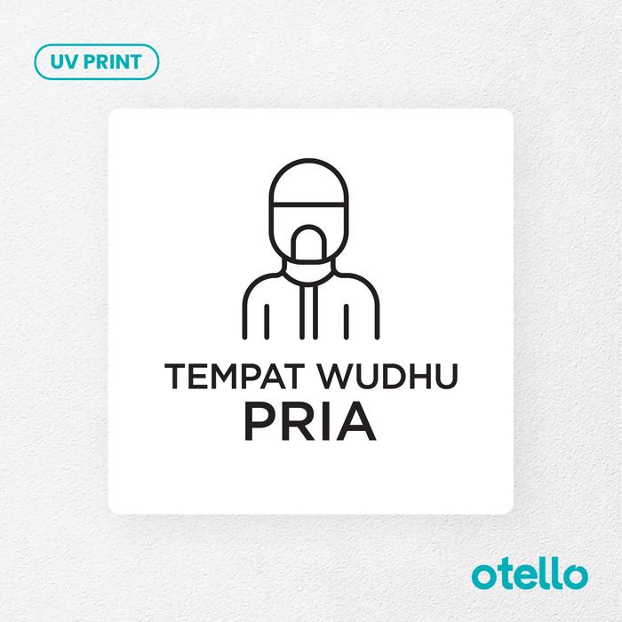 Jual Tempat Wudhu Pria Acrylic Sign Board Akrilik Papan Label Stiker ...