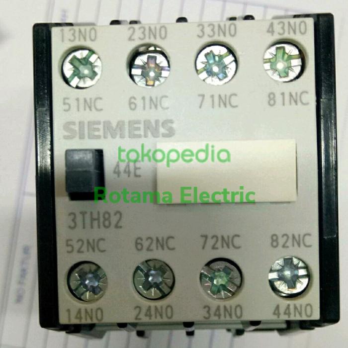 Jual SIEMENS CONTACTOR RELAY 3TH8244E COIL 110V 220V 380V CONTACTOR 4NO ...