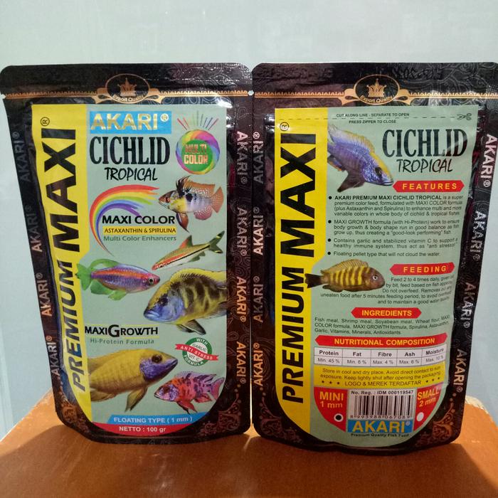 Jual AKARI PREMIUM MAXI CICHLID - TROPICAL FISH FOODS 100GR - Jakarta ...