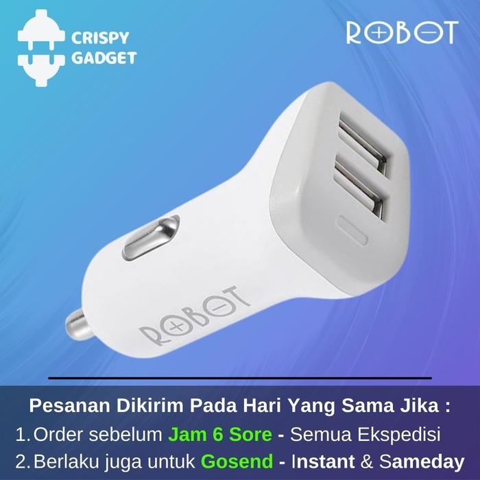 Jual Charger Mobil Fast Charging Robot Dua Lubang USB Garansi Resmi 1 ...