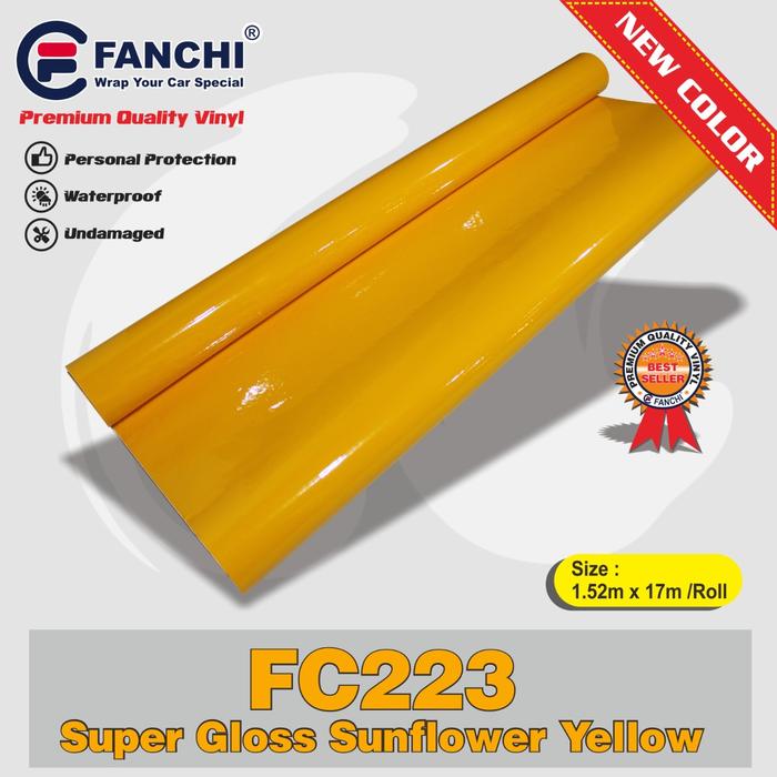 Jual Sticker Premium Super Glossy Fanchi 50cm (meter) - Sunflower Yello ...