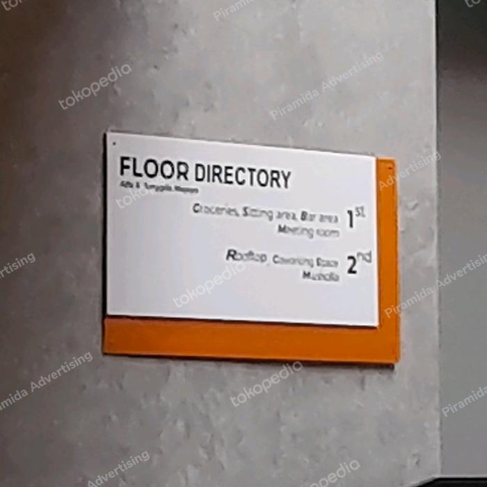 Jual floor directory sign board tanda lantai arah tangga - Kota ...