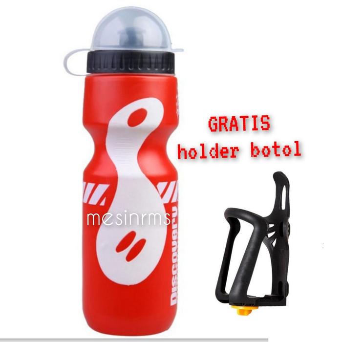 Jual paket botol minum sepeda discovery 650ml dengan holder tmd05b ...
