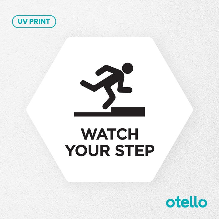 Jual Watch Your Step Signage Acrylic Sign Board Akrilik Papan Label ...