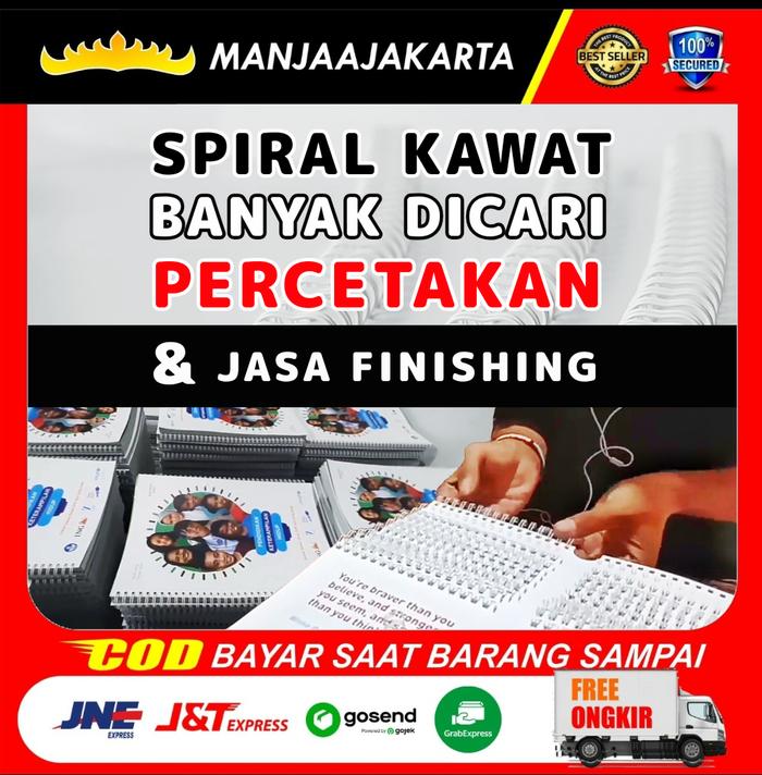 Jual Spiral Kawat 5 Per 16 Putih A4 Jilid Kawat Spiral Nomer 5 Ring ...