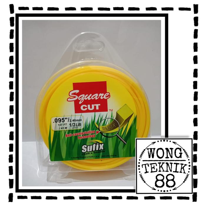 Jual Senar Potong Rumput Sufix 1/2 lb square 2,4MM 42 meter - Jakarta ...