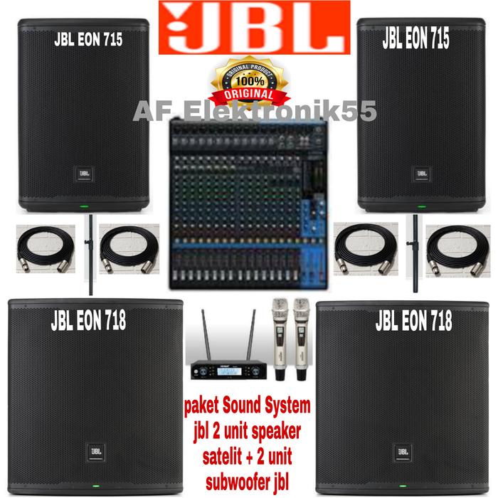 Jual Paket Sound System JbL 2 Unit Speaker Satelit + Unit Subwofer JBL ...