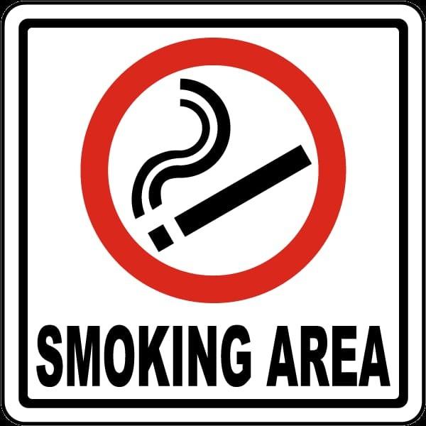 Jual sign stiker smoking area / sticker area merokok / rambu smoking ...