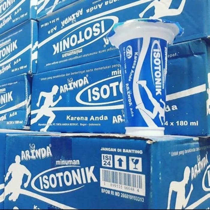 Jual Arinda Isotonik minuman isotonik 180ml x 24 gelas kemasan dus ...