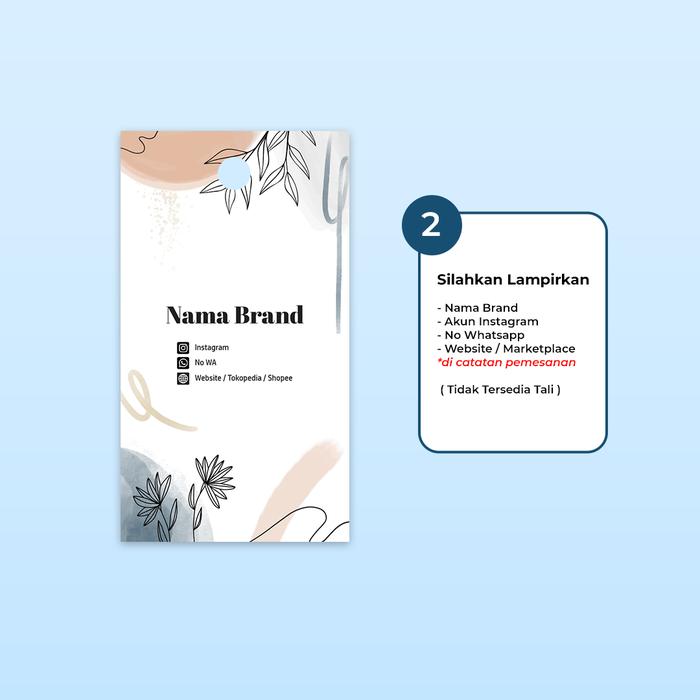 Jual Hang Tag Label Baju / Cetak Hangtag / Price Tag / Label Produk ...
