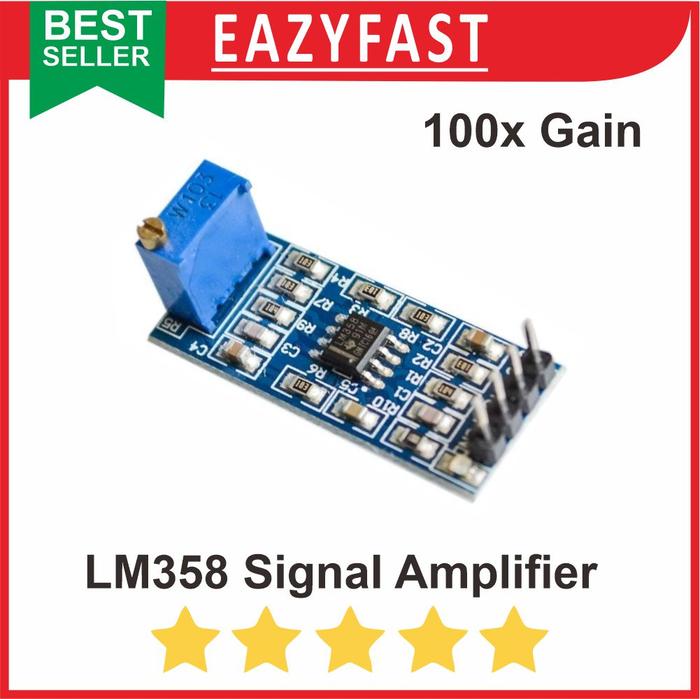 Jual LM358 Gain Signal Amplifier Module 100x 5-12v DC Penguat Sinyal ...