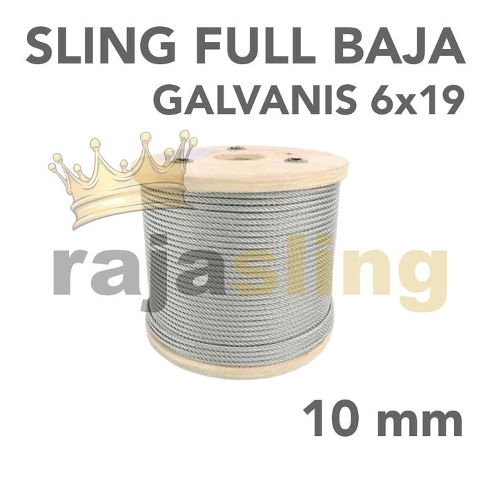 Jual Kawat Seling 10mm Full Baja Galvanis/Sling 10mm Galvanis/Wire Rope - Jakarta Barat ...