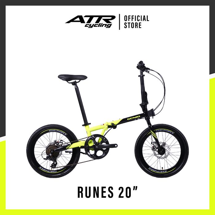 Promo Sepeda Lipat FOLDING GENIO RUNES 1.0 20" 8SP BLACK YELLOW Cicil 0% 3x - Kab. Bogor - ATR ...
