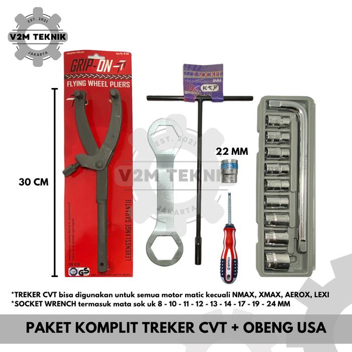 Jual PAKET Treker CVT + Kunci 39x41 TIPIS + T8 + Sok Set + Mata 22mm Obeng - Jakarta Utara - V2M ...