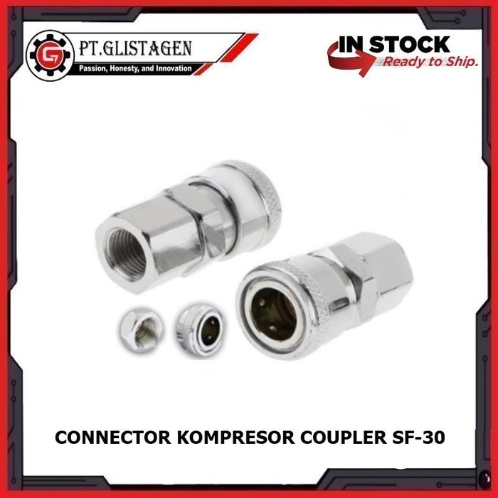 Jual Quick Coupler SF 30 Sambungan Selang Kompresor Recoil Cuk Kopler ...