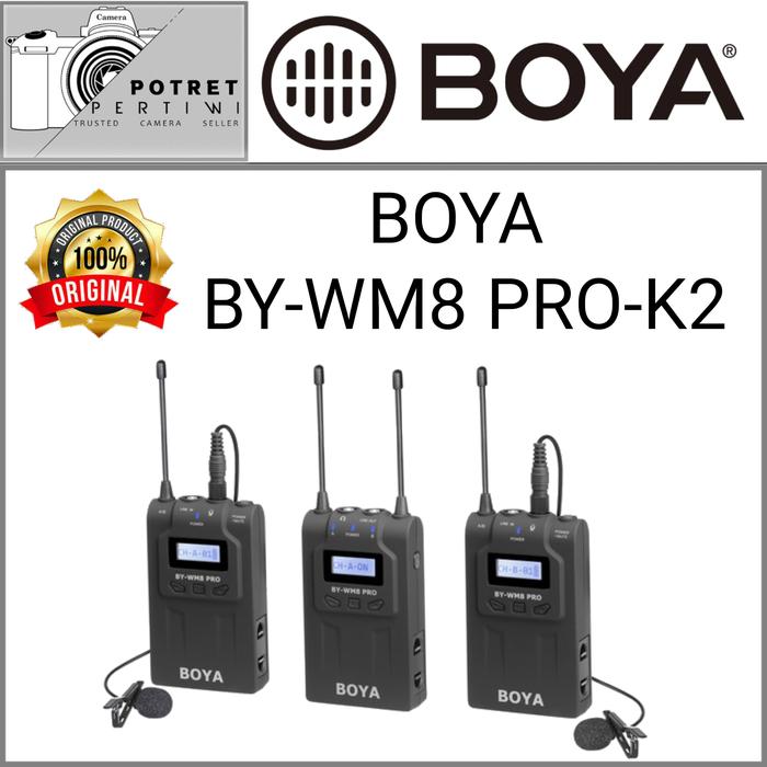Jual BOYA BY-WM8 PRO K2 UHF DUAL-CHANEL WIRELESS MICROPHONE SYSTEM ...