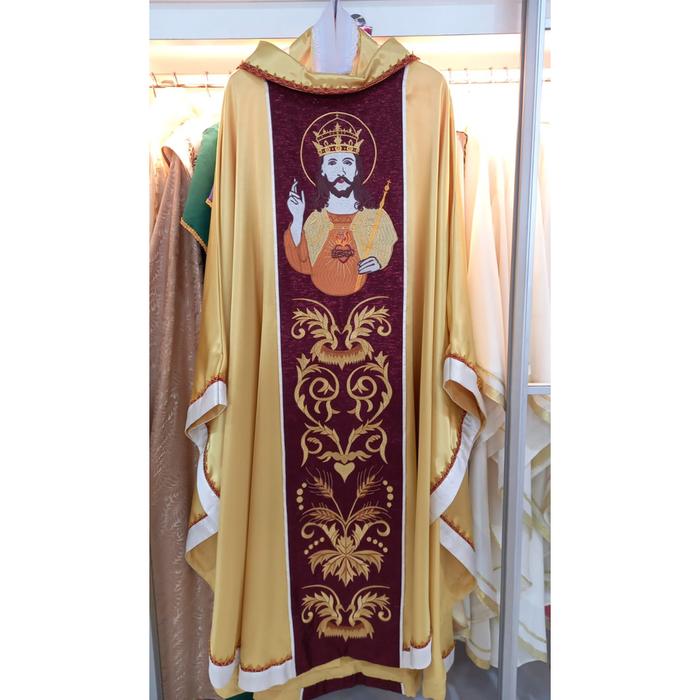 Jual Jubah Kasula Imam motif Kristus Raja Gold Premium - Kab. Tangerang ...