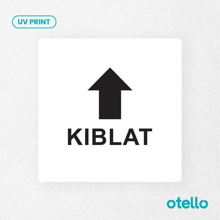 Jual Arah Kiblat Sign Board Akrilik Acrylic Signage Label Sticker ...