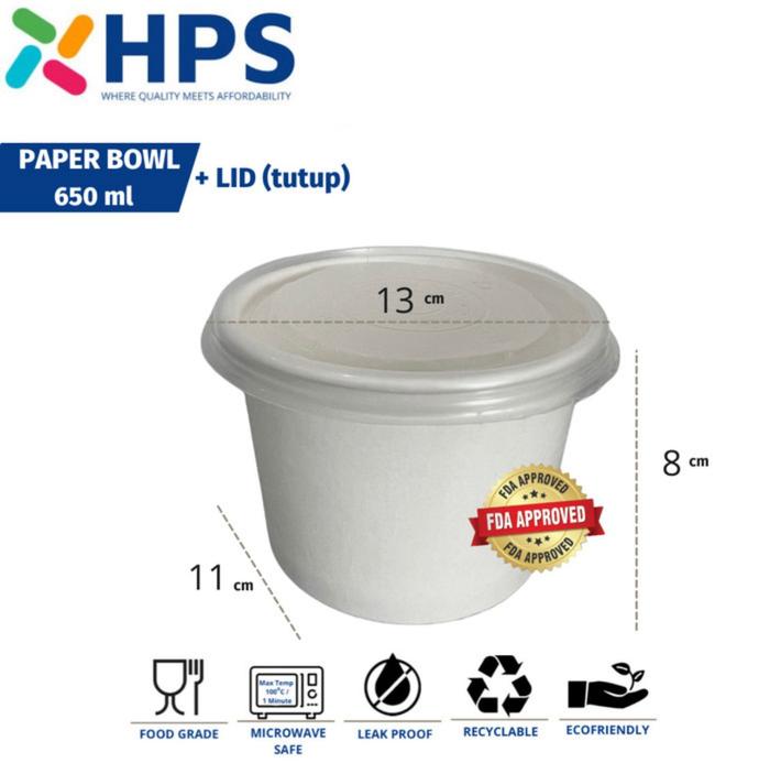 Jual Paper Bowl Polos Mangkok Kertas Rice Bowl Soup Besar TERMURAH ALL ...