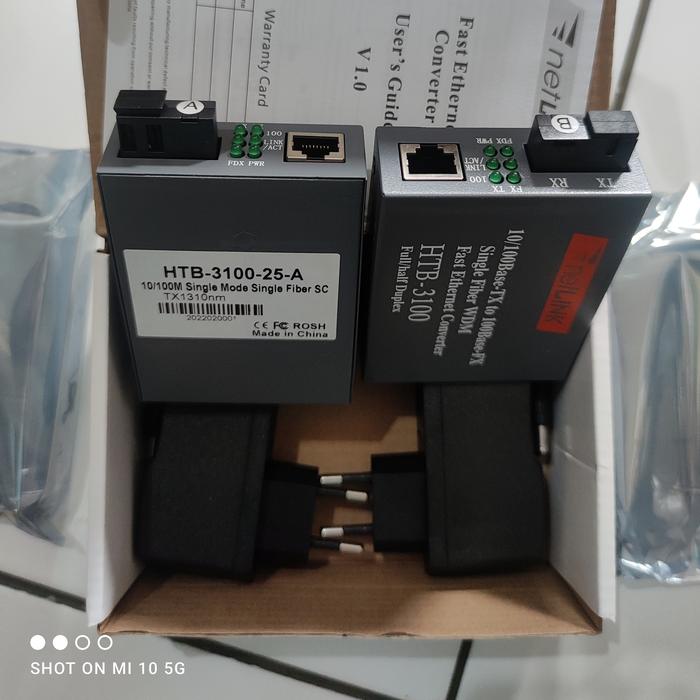 Jual Netlink Htb3100 Fiber Optik Media Converter Optic Lan Rj45 Fo Sc ...
