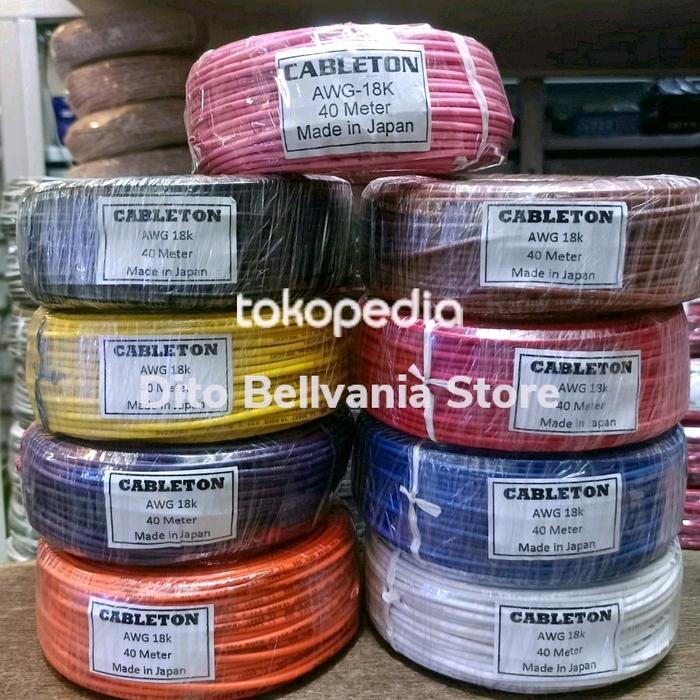Jual KABEL AWG 18 K CABLETON 40METER/ROLL MADE IN JAPAN - Jakarta Barat ...