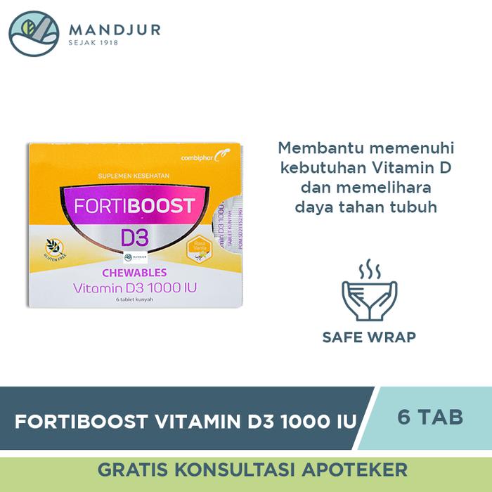 Jual Fortiboost Vitamin D3 1000 IU 6 Tablet - Suplemen Vitamin D3 ...