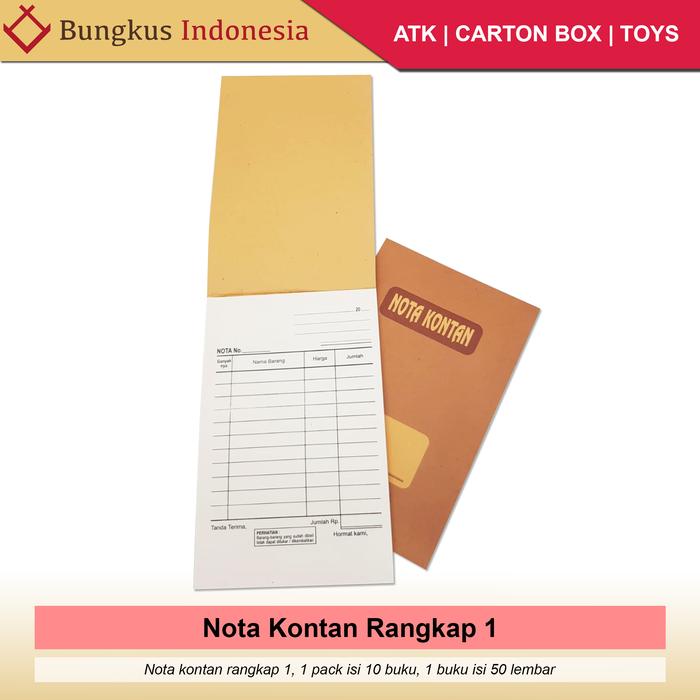 Jual Nota Kontan Rangkap 1 1pak isi 10 buku - BUNGKUS INDO - Jakarta ...