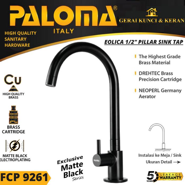 Jual PALOMA FCP 9261 Keran Sink Angsa Cuci Piring Dapur Wastafel Kran ...