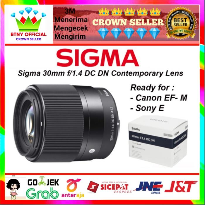 Jual LENSA SIGMA 30MM F1. 4 DC CN FOR SONY E. MOUNT - ORIGINAL SONY ...