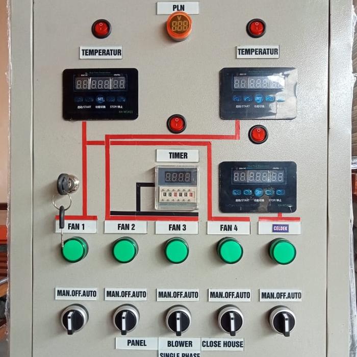 Jual panel blower kandang ayam ch, 4 blower 1 celdek, 1 phase,3 ...