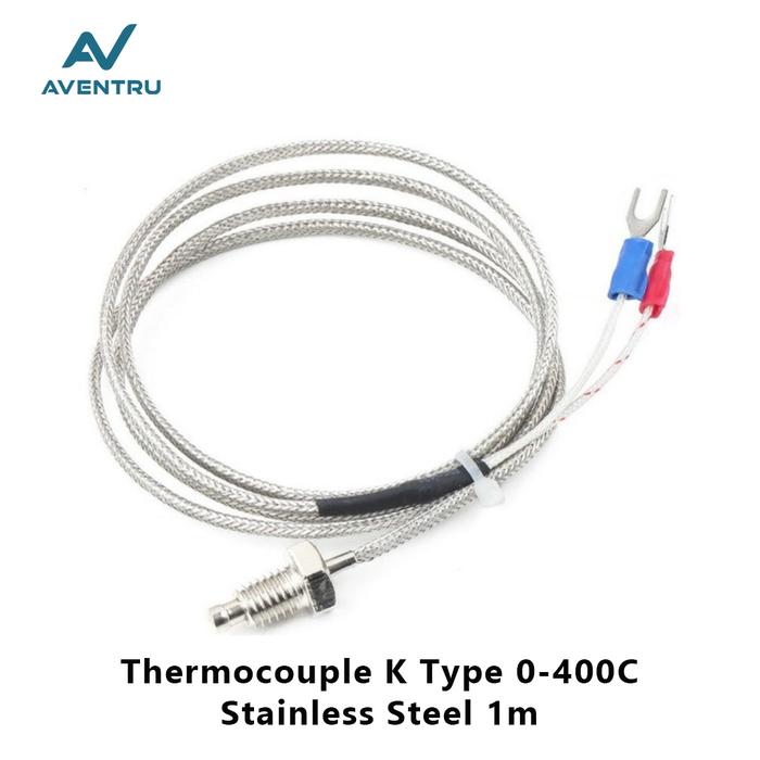 Jual Thermocouple Probe Type K Stainless Kabel Termocouple 0-400C 1 ...