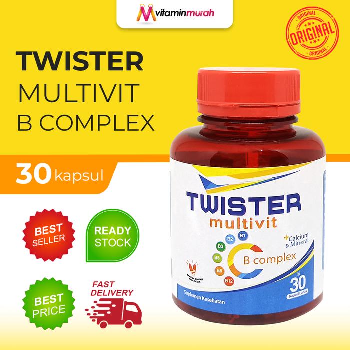 Jual TWISTER MULTIVIT ISI 30 KAPSUL MULTIVITAMIN - MINERAL & B COMPLEX ...