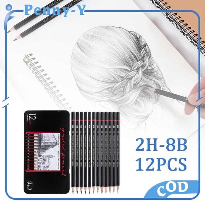Jual 12pcs Pensil Gambar Sketsa Set Sketching Pencil Set Paiting Pencil Kit - Kota Tangerang ...