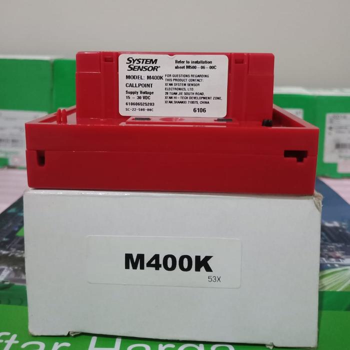 Jual SYSTEM SENSOR M400K BREAK GLASS MANUAL CALL POINT NEW ORIGINAL ...