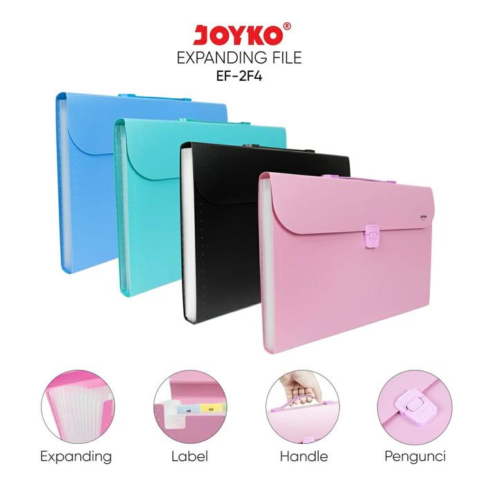 Jual map plastik expanding koper map jinjing folder file - joyko, 6 pcs ...