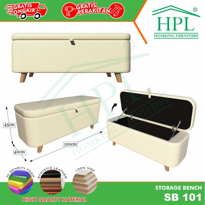 Promo Storage Bench Stool Sofa Penyimpanan Serbaguna Cicil 0% 3x - Kab ...